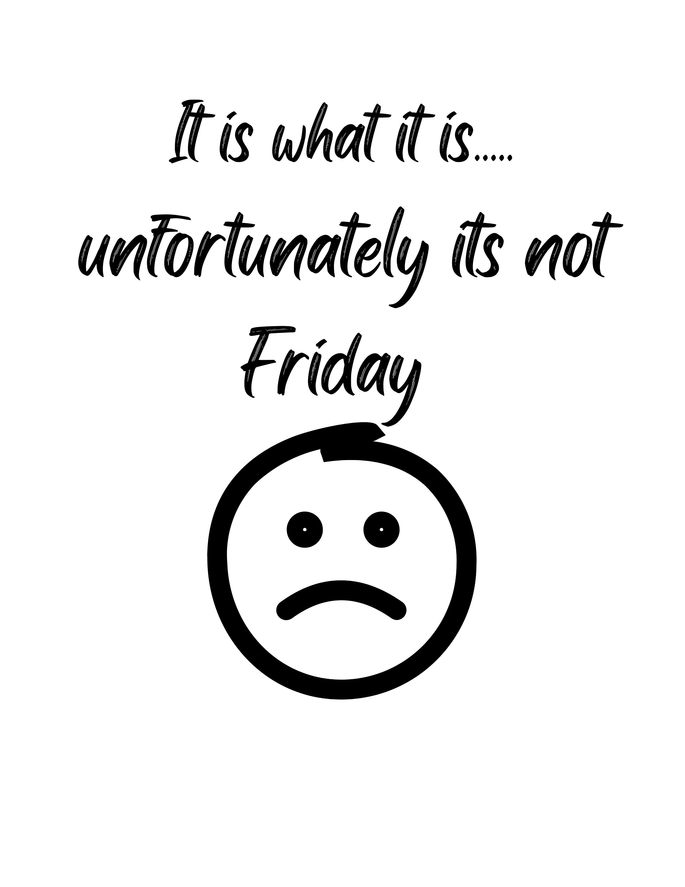It is What It is Unfortunately It's Not Friday Sarcastic Funny Quotes ...
