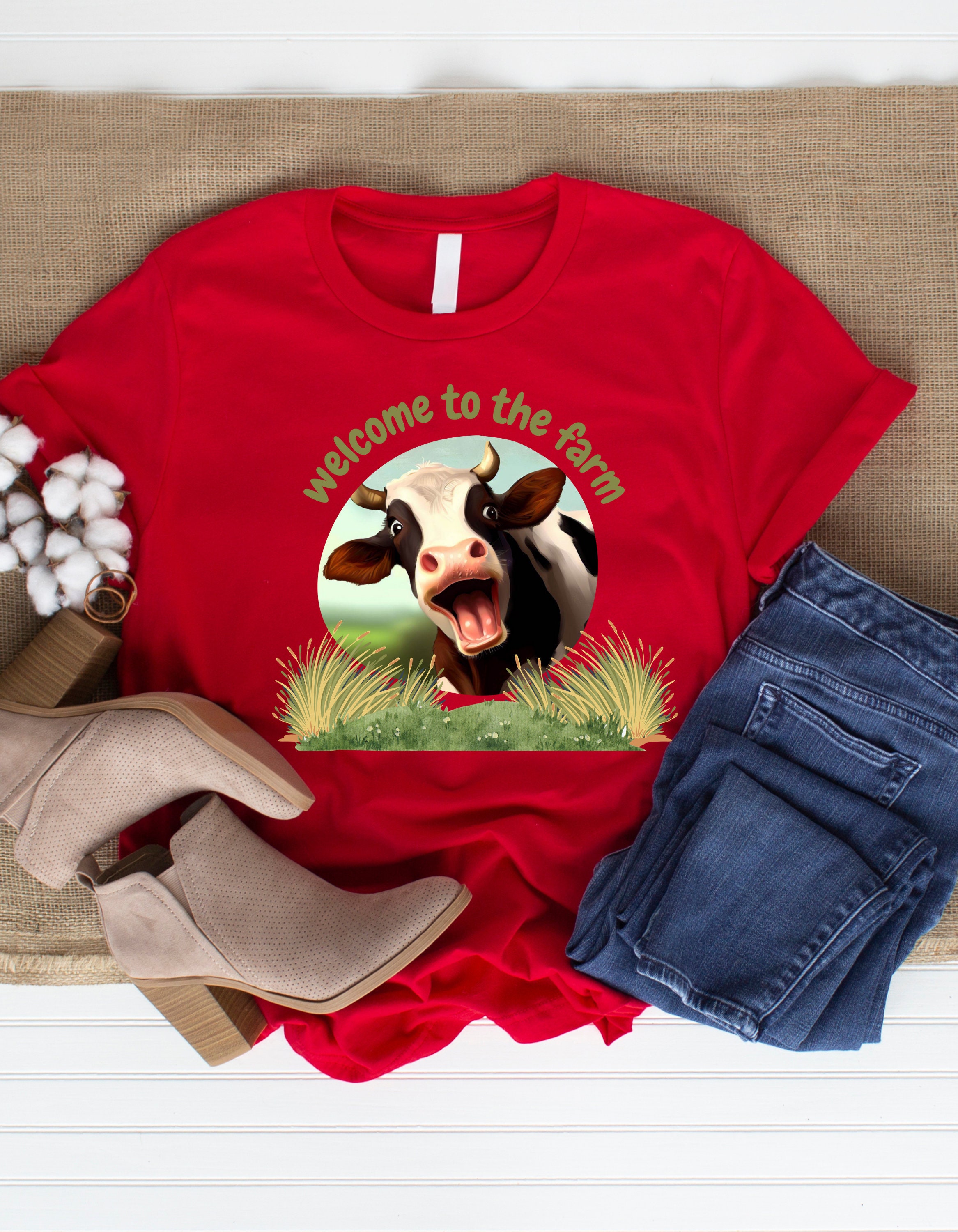 Laughing Cows Prints, Funny Farm Cows, Smiling Cow, Happy Heifer ...