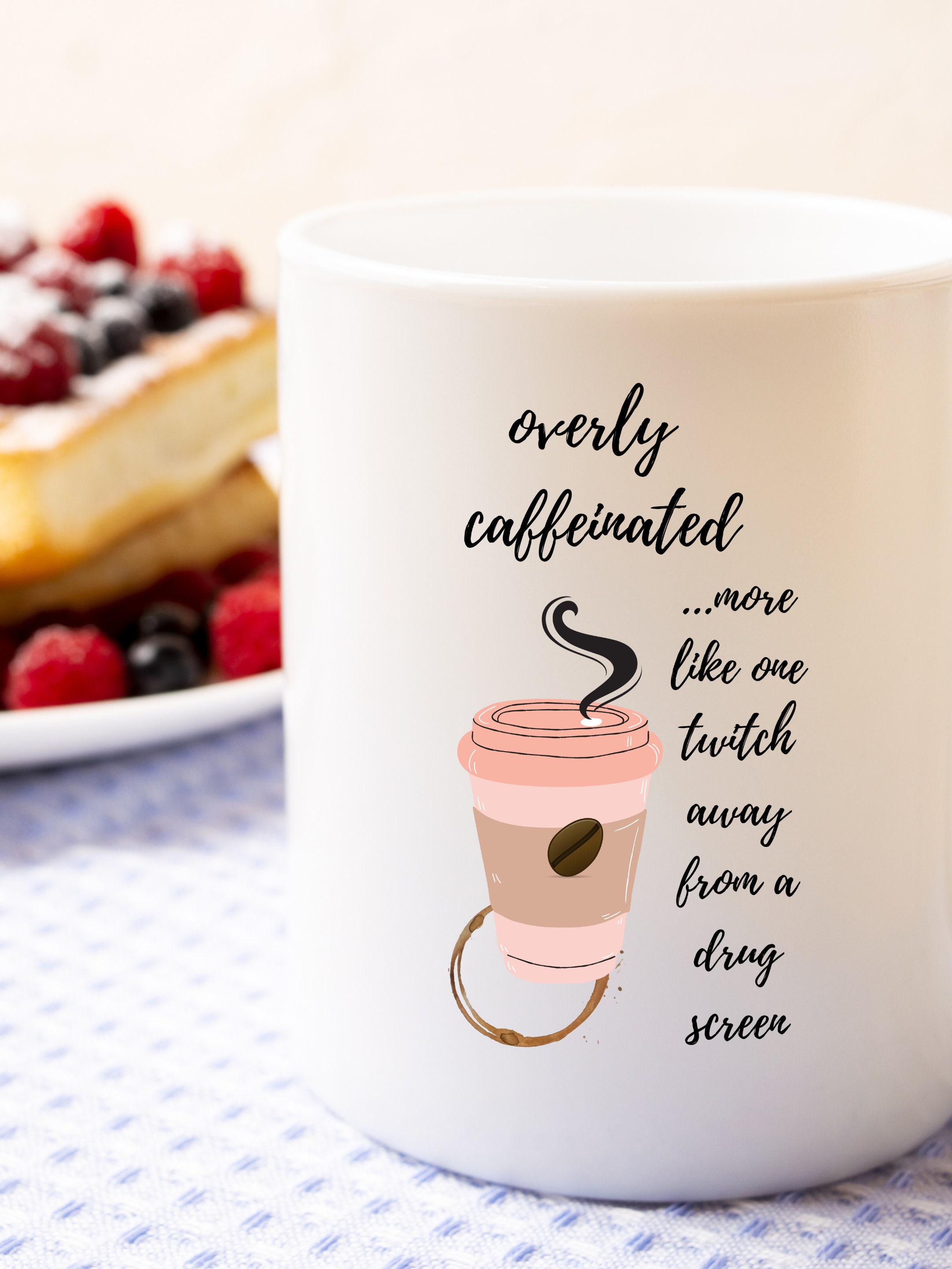 Overly Caffeinated, Cappuccino, Coffee Bean, Java Cup, PNG - Etsy