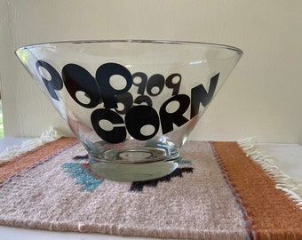 Painted Popcorn Bowl Movie Night Popcorn Bowl Personal - Etsy