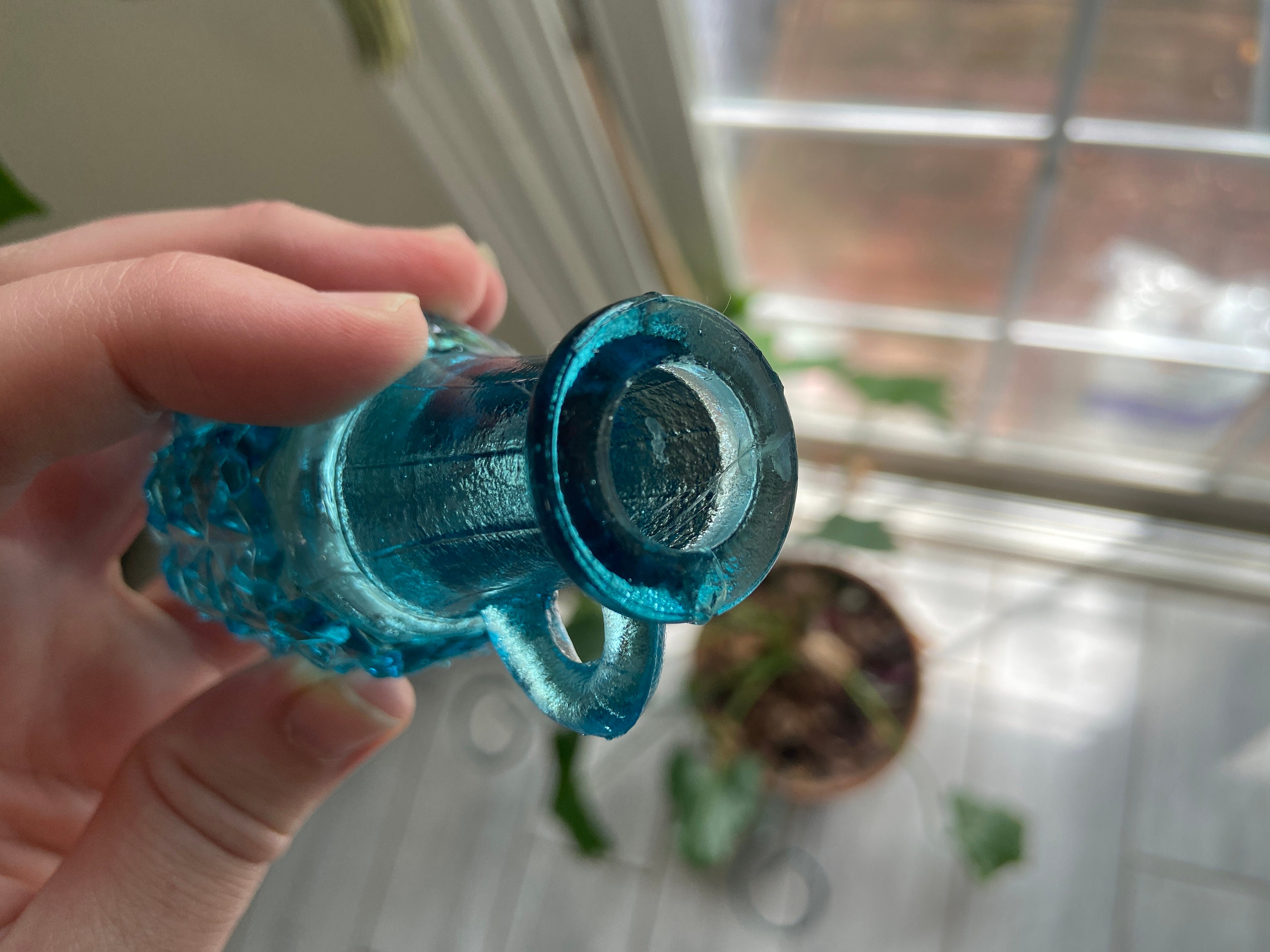 Indiana Glass Cobalt Blue Oil Vinegar Mini Cruet apothecary - Etsy