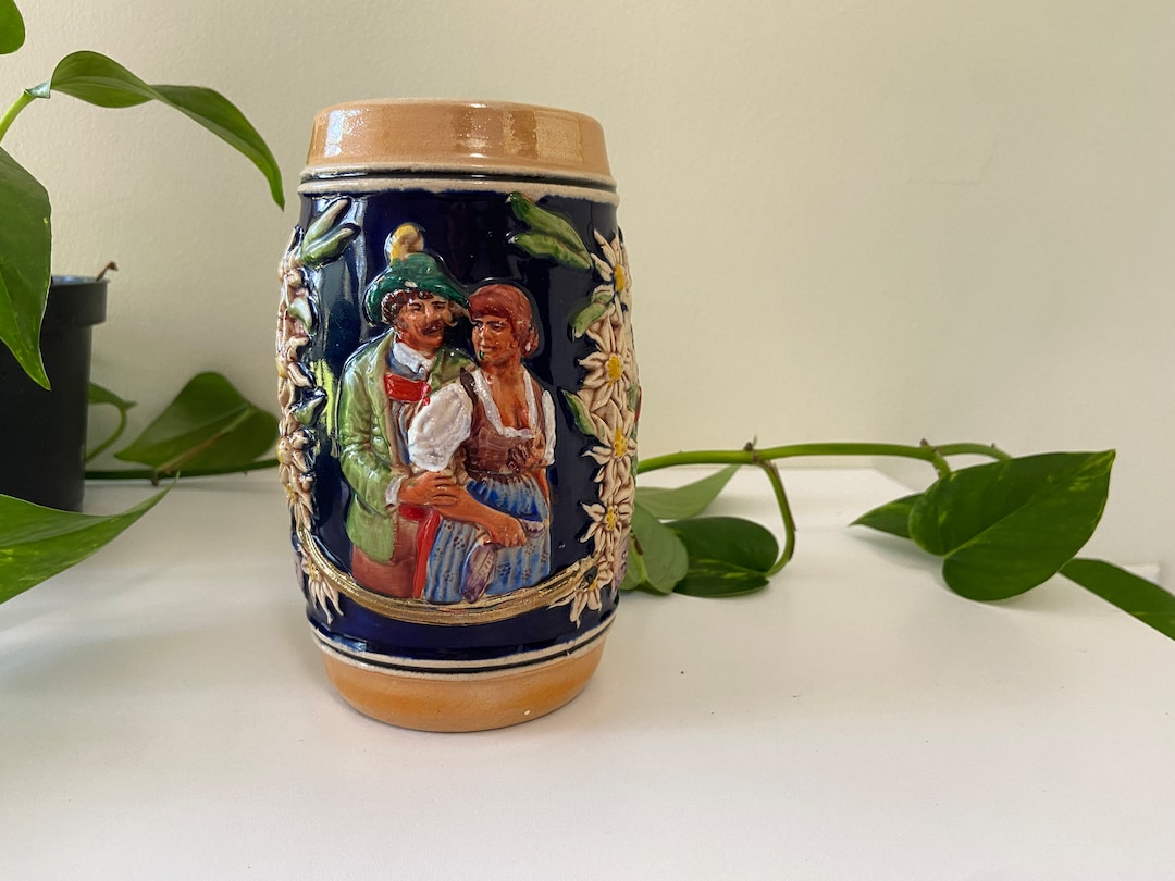Vintage Handgemalt German Beer Stein - Etsy