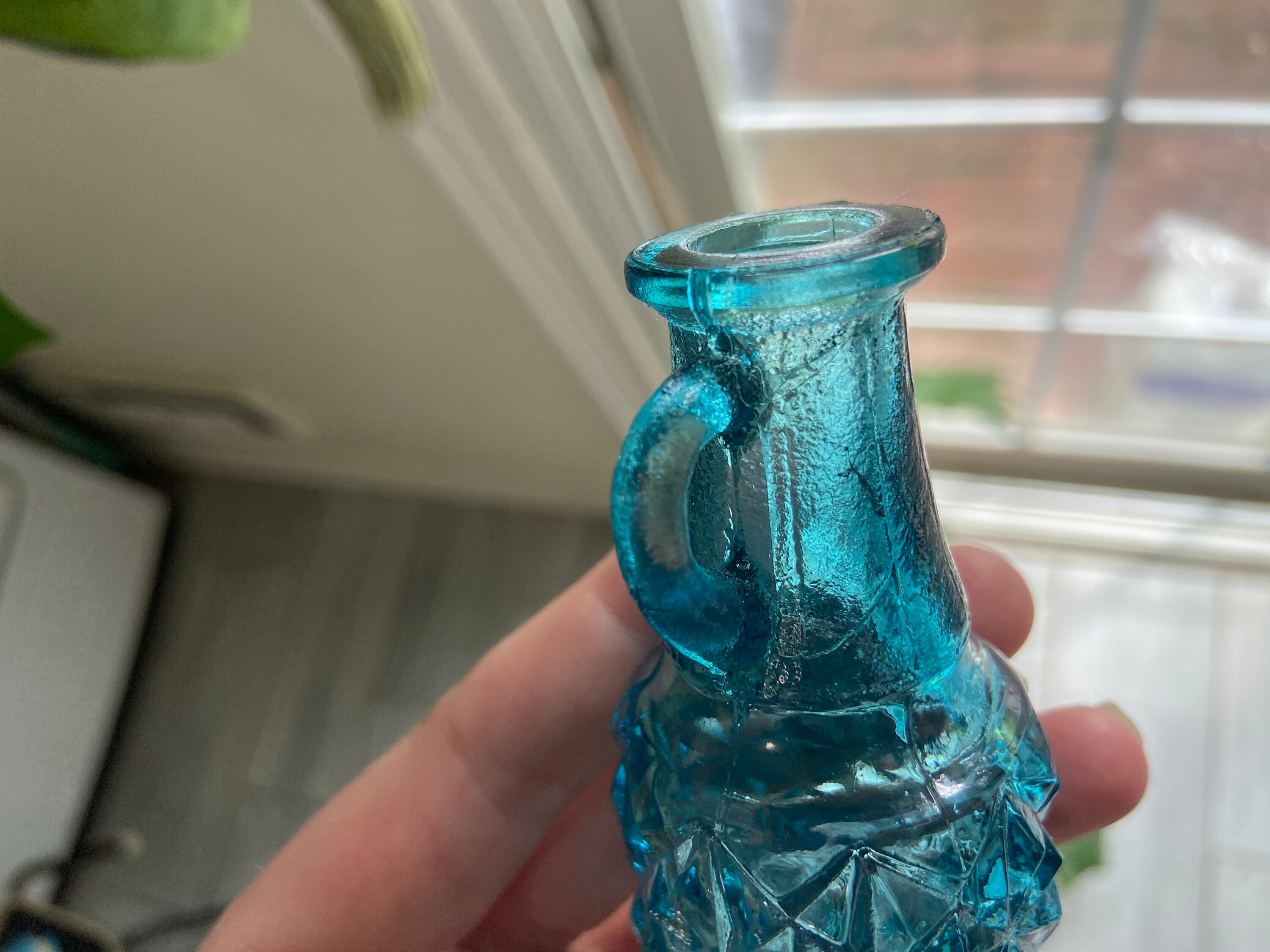 Indiana Glass Cobalt Blue Oil Vinegar Mini Cruet apothecary - Etsy