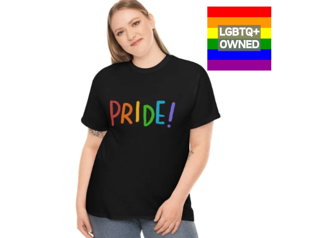 LGBTQ Pride T-shirt in Rainbow Flag Colors Pride Shirt for Men & Women ...