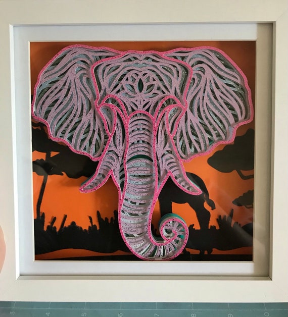 Elephant Shadow Box Frame - Etsy