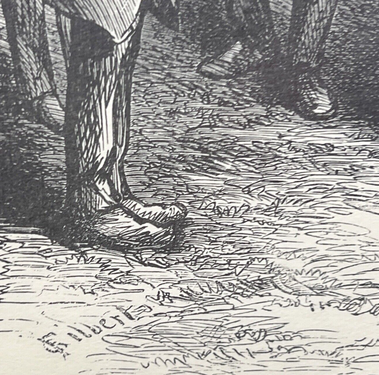 Old H Harral F Gilbert Golf Print Etch 1870 Black Litho Gold Black ...