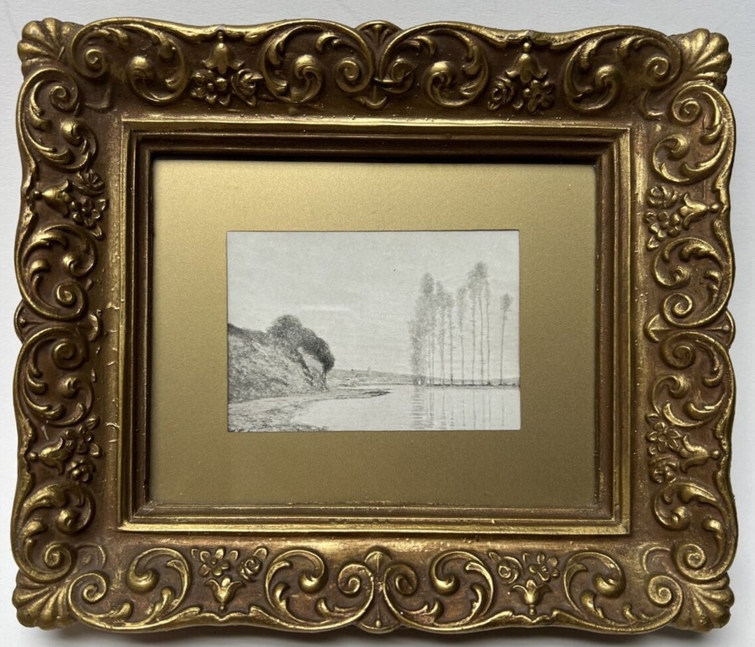 Vintage HD Martin Print Ornate Gold Frame Harp of the Winds - Etsy