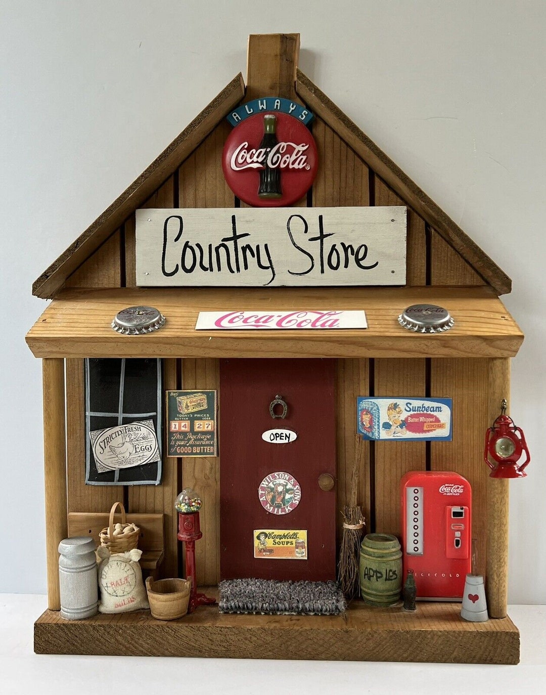 Vtg Coca-cola Country Store Pine Knots Wooden Display Wall Hanging ...