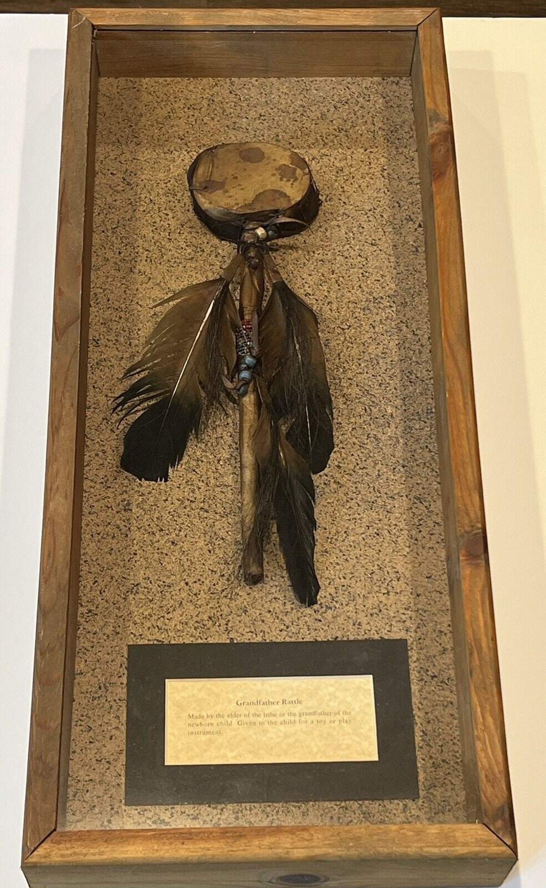 Early American Grandfather Rattle Case Wood Cast Display Reproduction ...