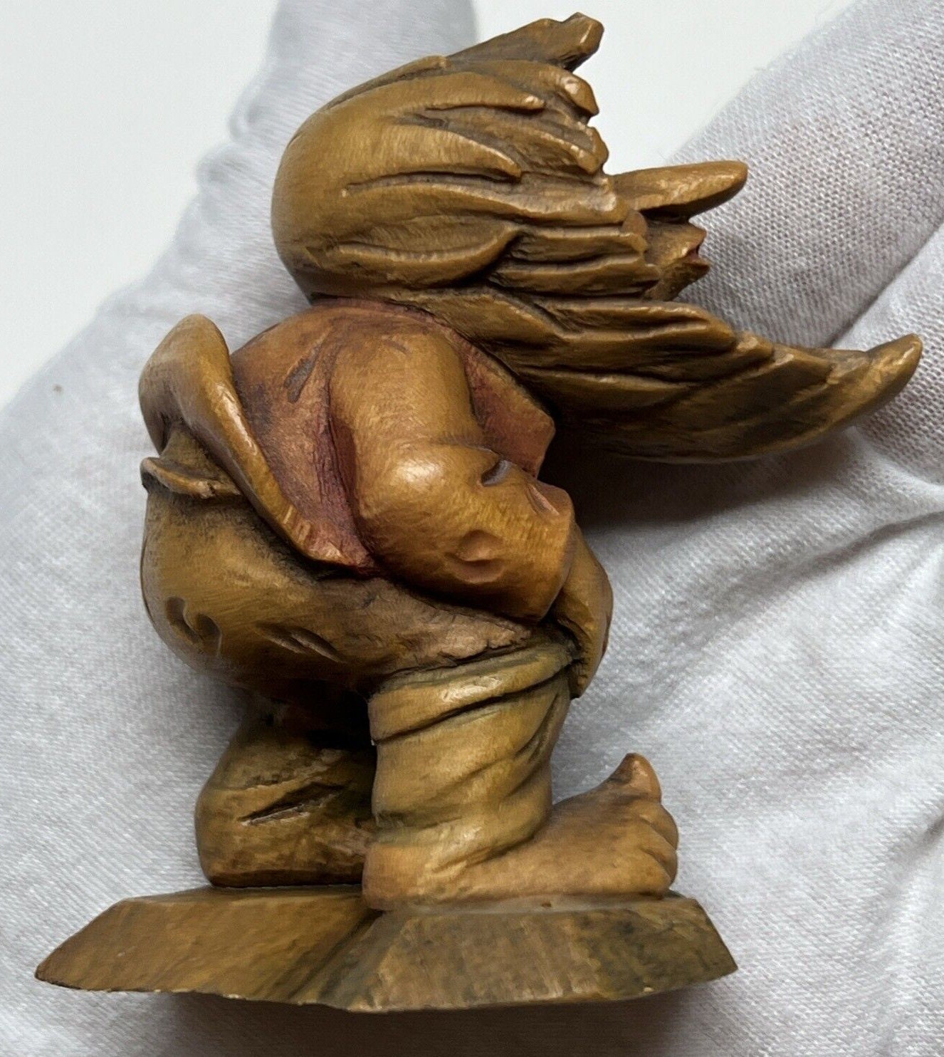 Vtg ANRI Troll Little Folk Salvans Weatherman Beard Blowing Wood Hand ...