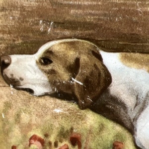 Antique RK Beck German Hand Painted Pointers Retrieving Hunting Dogs ...