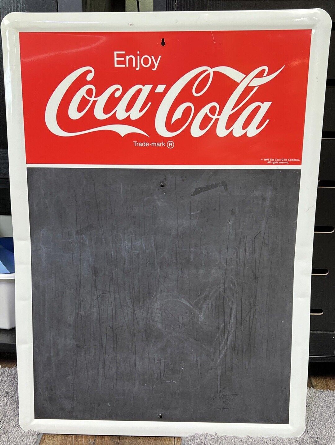 Vintage Coca Cola Advertising Menu Chalkboard Blackboard Enjoy Coke ...