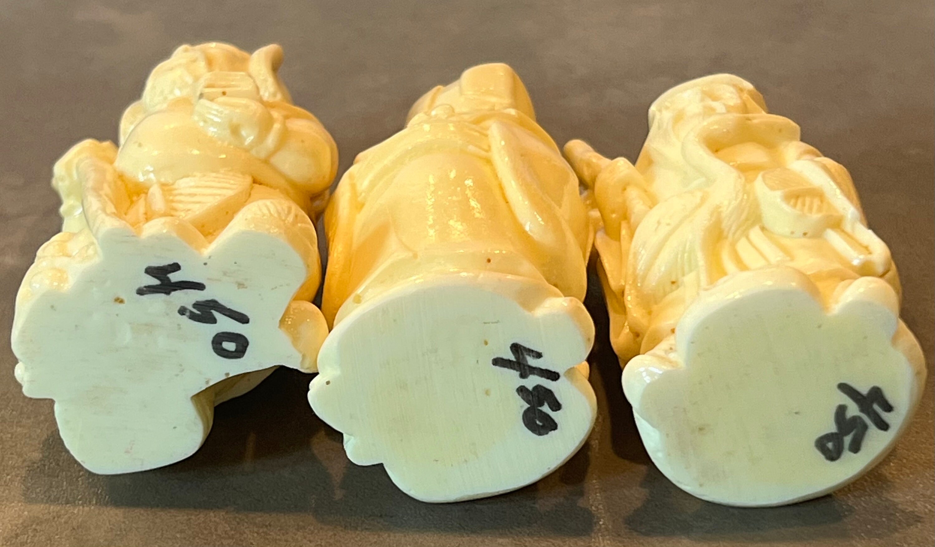 Vintage Lot of 3 Chinese Taoist San Xing Fu Lu Shou Resin Carved Wise ...
