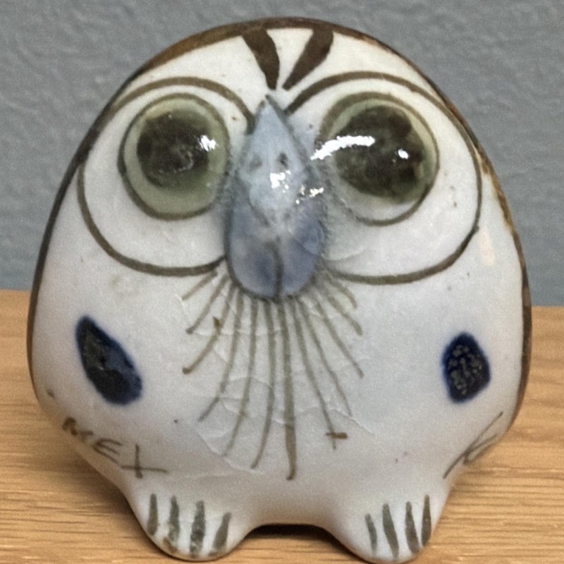 Vintage Tonala Pottery Owl - Etsy