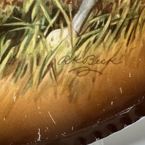 Antique RK Beck German Hand Painted Pointers Retrieving Hunting Dogs ...