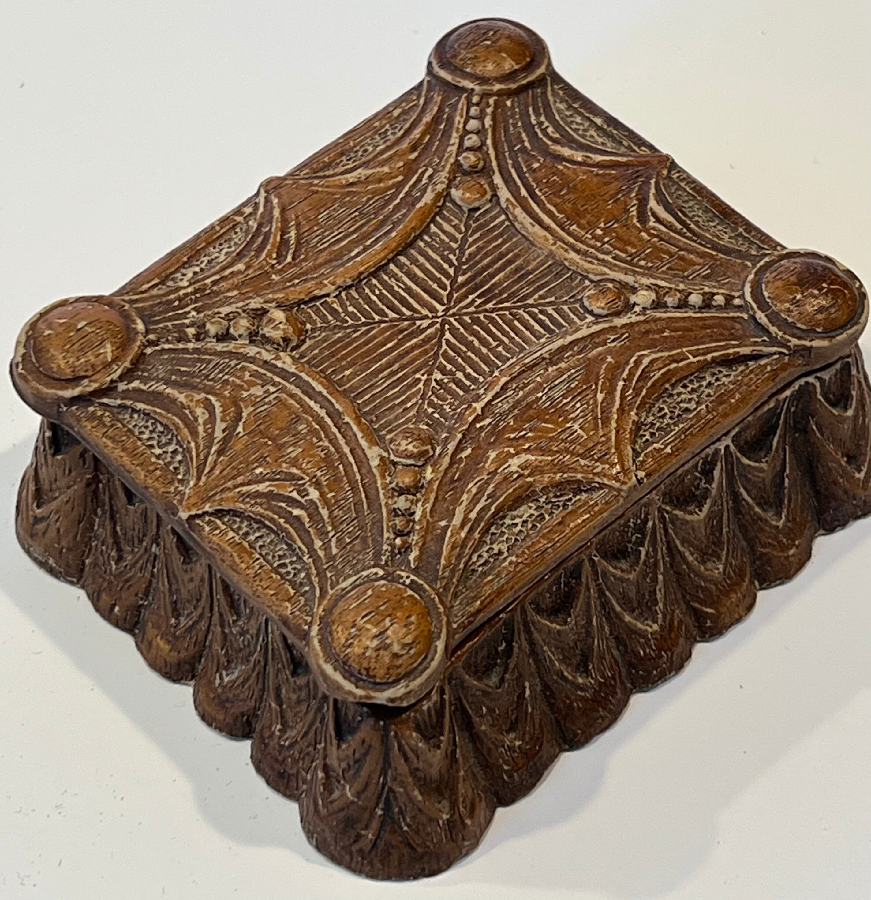 Vintage Syroco Mold Trinket Cigarette Card Jewelry Box - Etsy