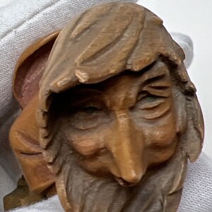 Vtg ANRI Troll Little Folk Salvans Weatherman Beard Blowing Wood Hand ...