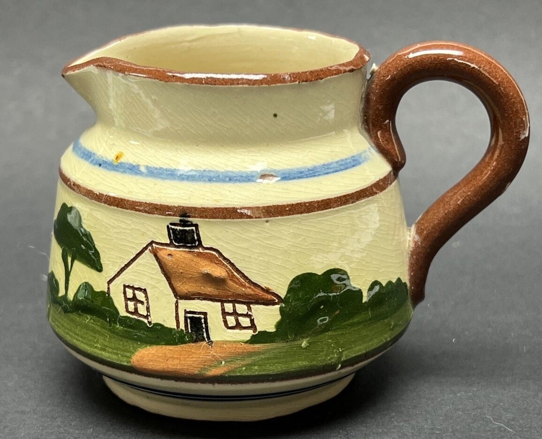 Vintage Watcombe Torquay Pottery Mottoware Pitcher Creamer Silloth - Etsy