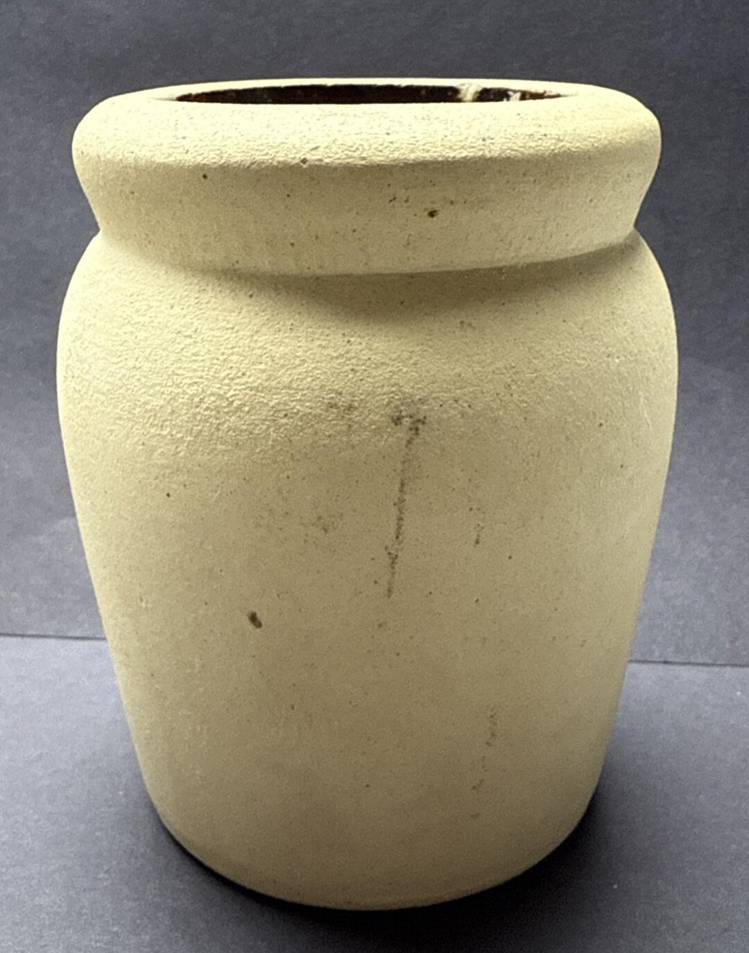 Antique Prim Reverse Glaze Stoneware Pantry Preserve Crock Jar ...
