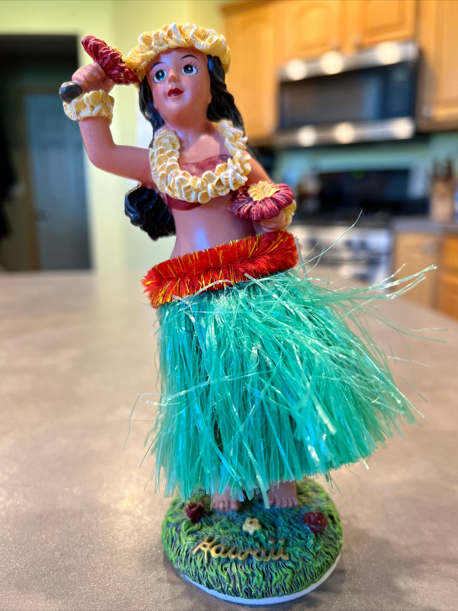 Vintage Dashboard Hula Girl Dancer Nodder TIKI Hawaiian Green - Etsy