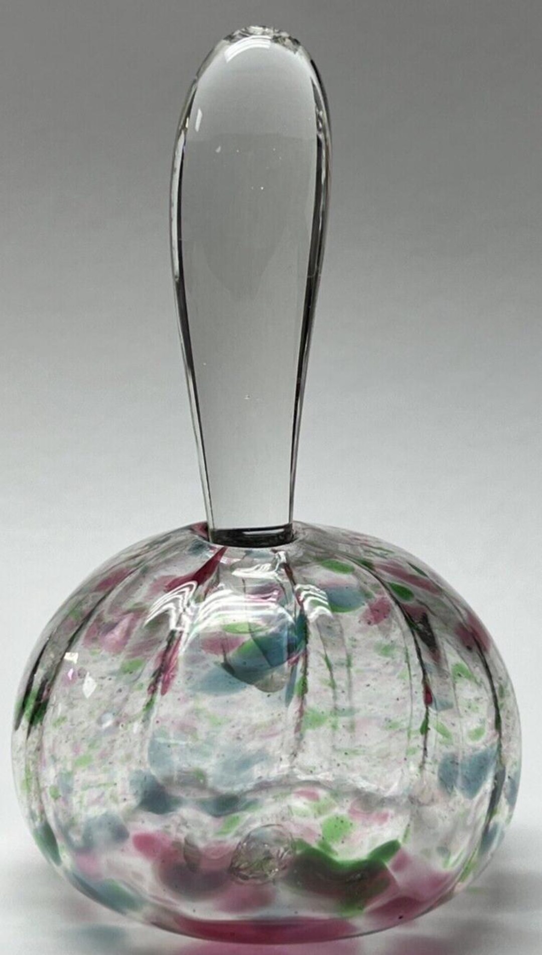Vtg Jenn Studio Art Glass Melon Shape Perfume Bottle Stopper Mottled ...