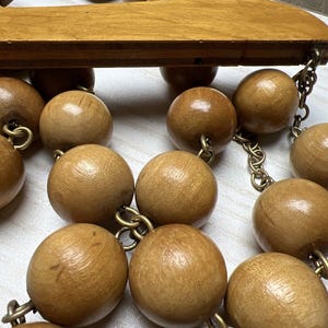 Vintage Rachel Rust Catholic Religious Rosary Wall Decor Wood Bead ...