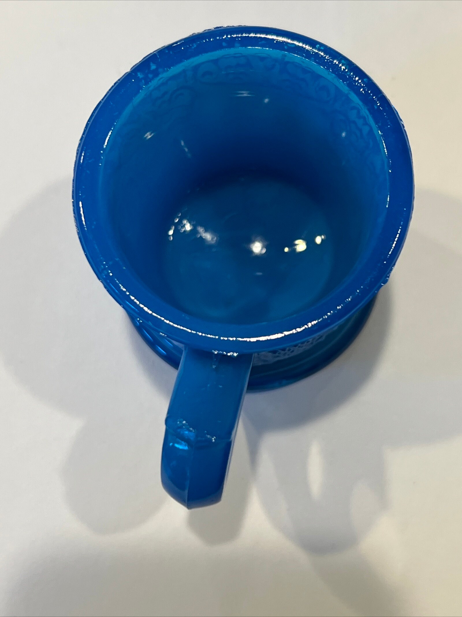 EAPG Bryce Walker Blue Opalescent Swiss Bead Relief Grape Scroll Toy ...