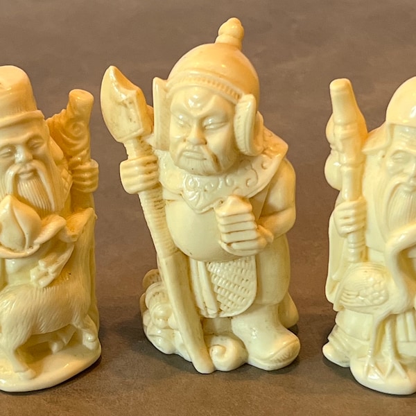 Fu Lu Shou Figurines - Etsy