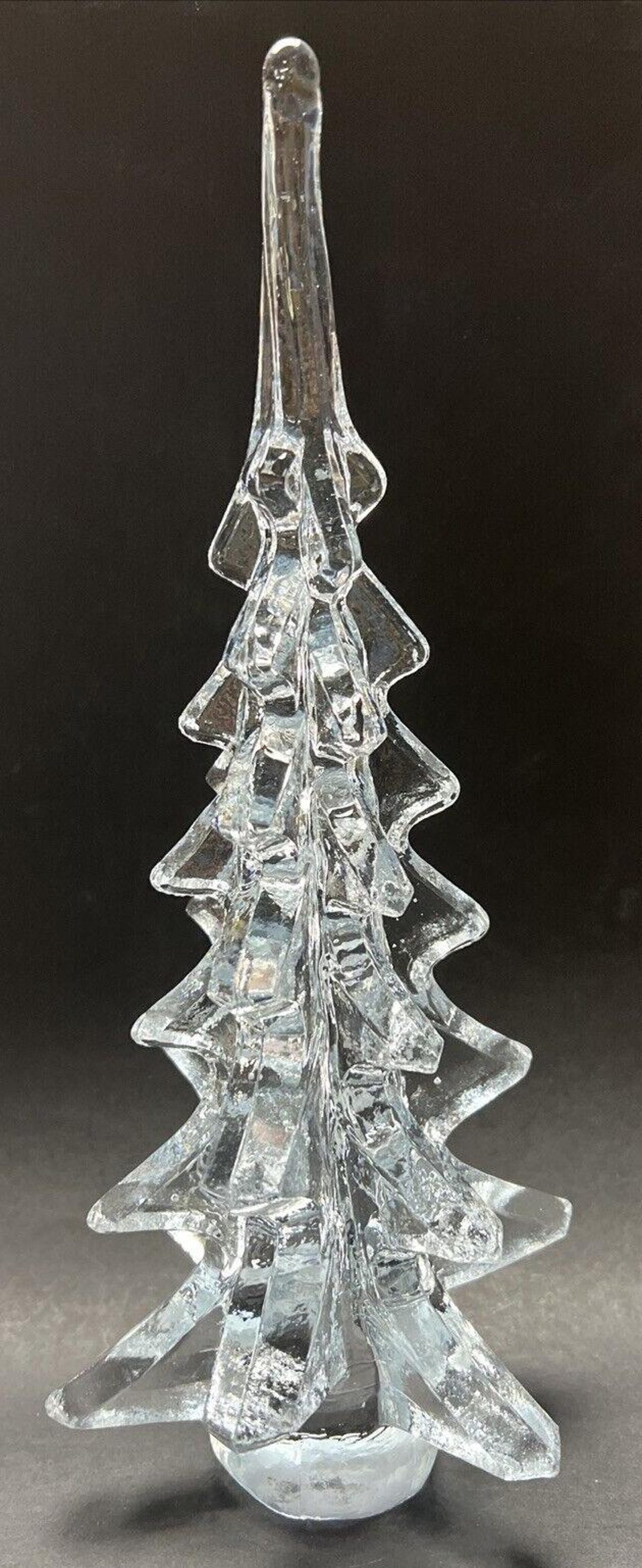 Vintage Large Christmas Tree Glass Twisted Top Clear - Etsy
