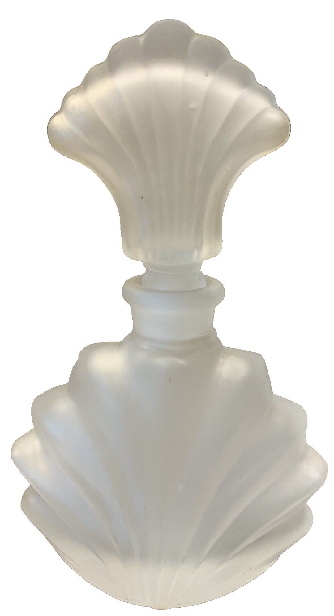 Vintage Albert Price Satin Frosted Glass Shell Fan Perfume Bottle - Etsy
