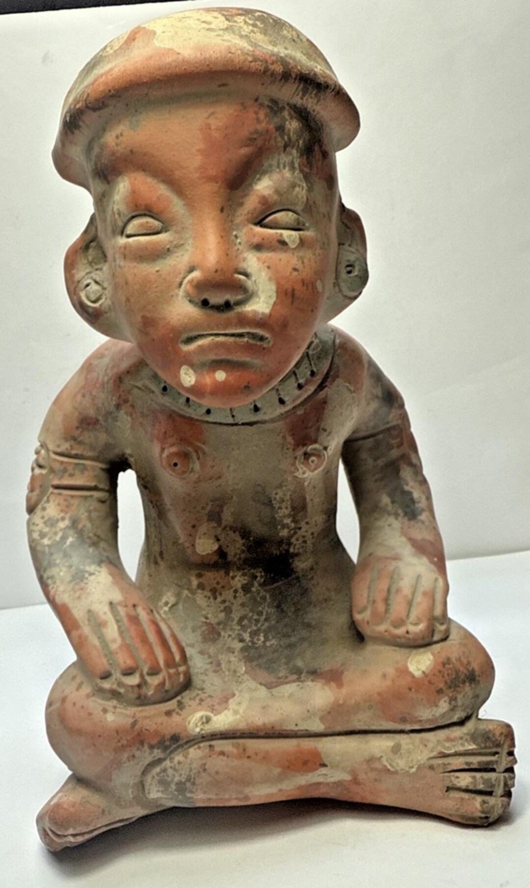 Old Mexican Terra Cotta Clay Zapotec Princess Sculpture Folk Art Marked ...