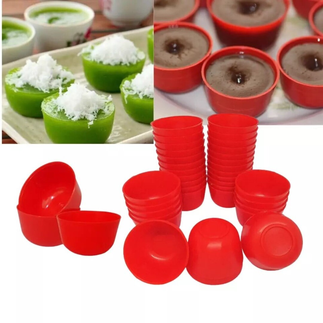 Puto Mold Talam Pichi Kutsinta Lompang Red Color 36 Pieces 5cm Kueh ...
