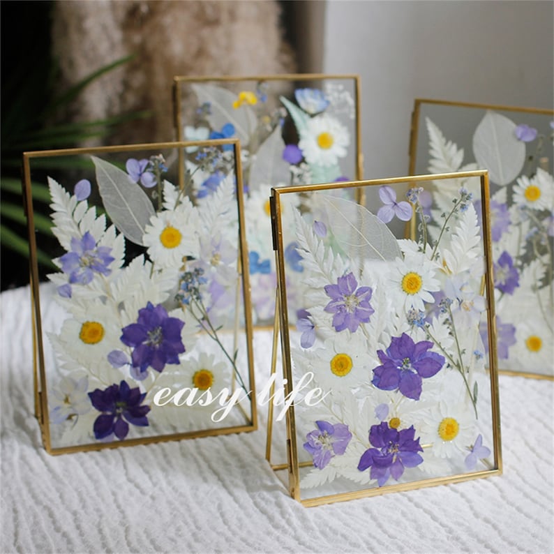 Pressed Flowers Frame,wall Hanging Dried Flower Frame,botanical Art ...