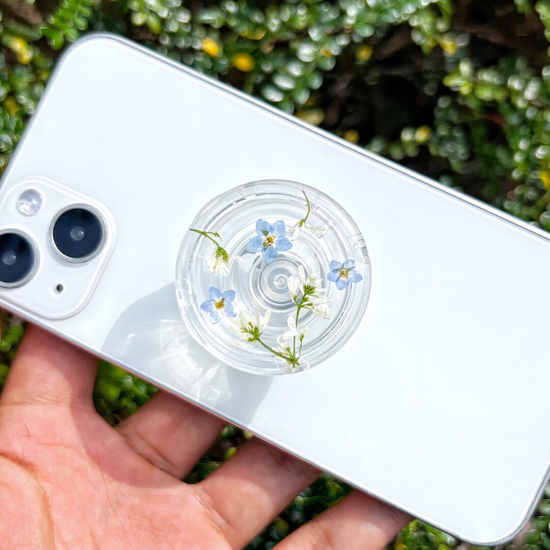 Pressed Flowers Phone Grip, Natural Real Flower Phone Holder ...