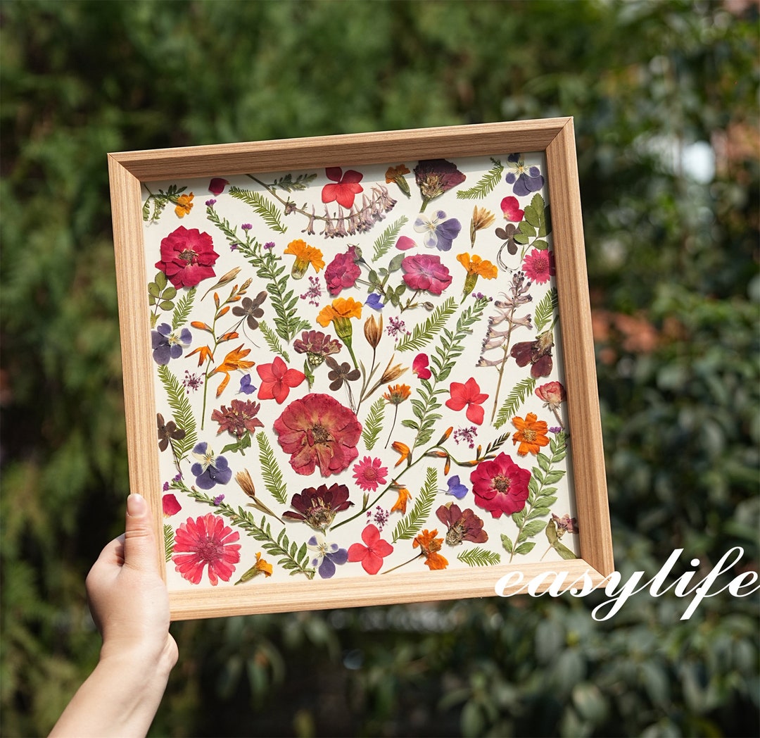 Christmas Pressed Flowers Frame,wooden Stand Dried Flower Frame ...