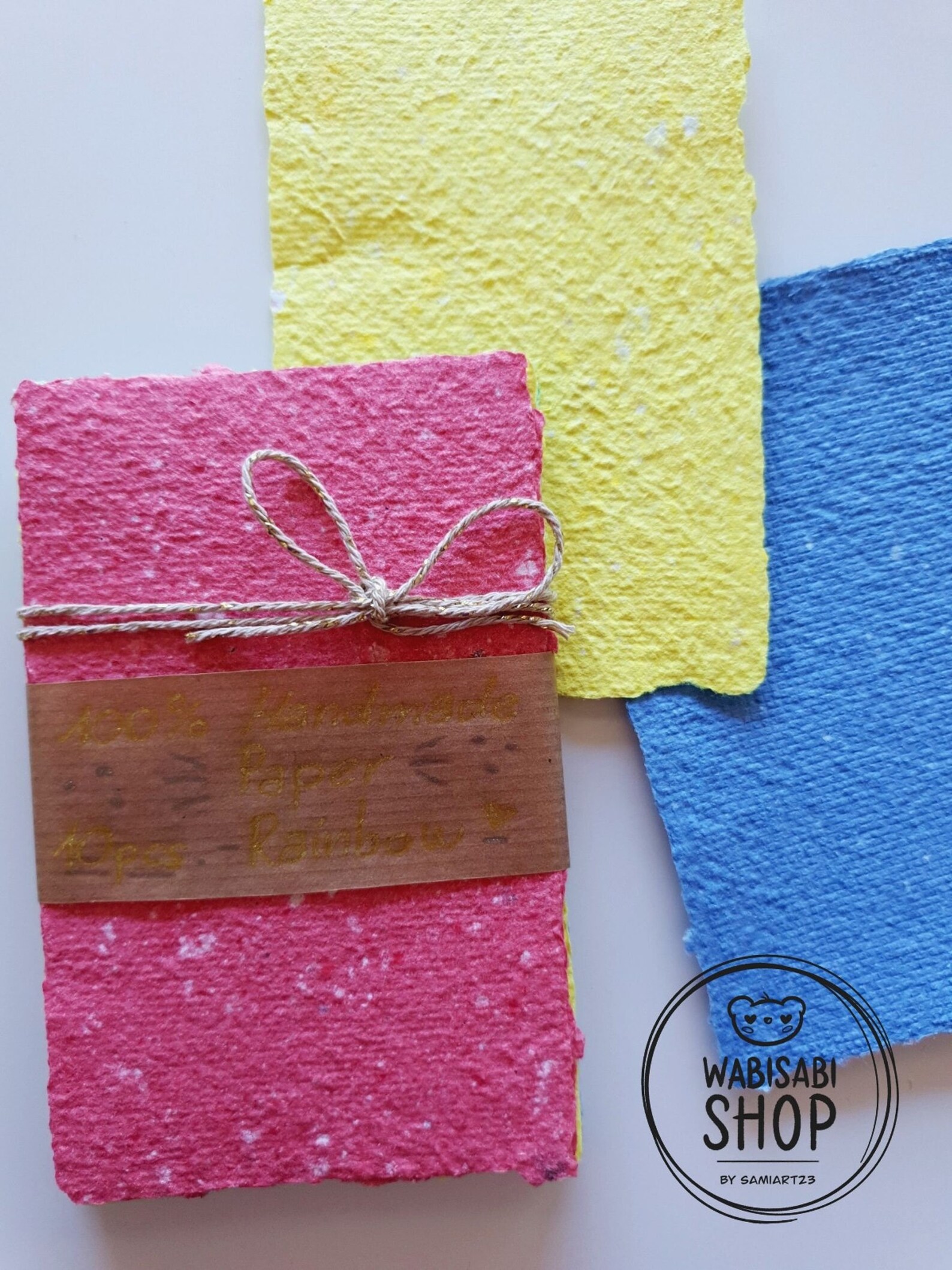 LIMITED EDITION Rainbow Handmade Paper 10 Pcs Pack 100% Recycled ...