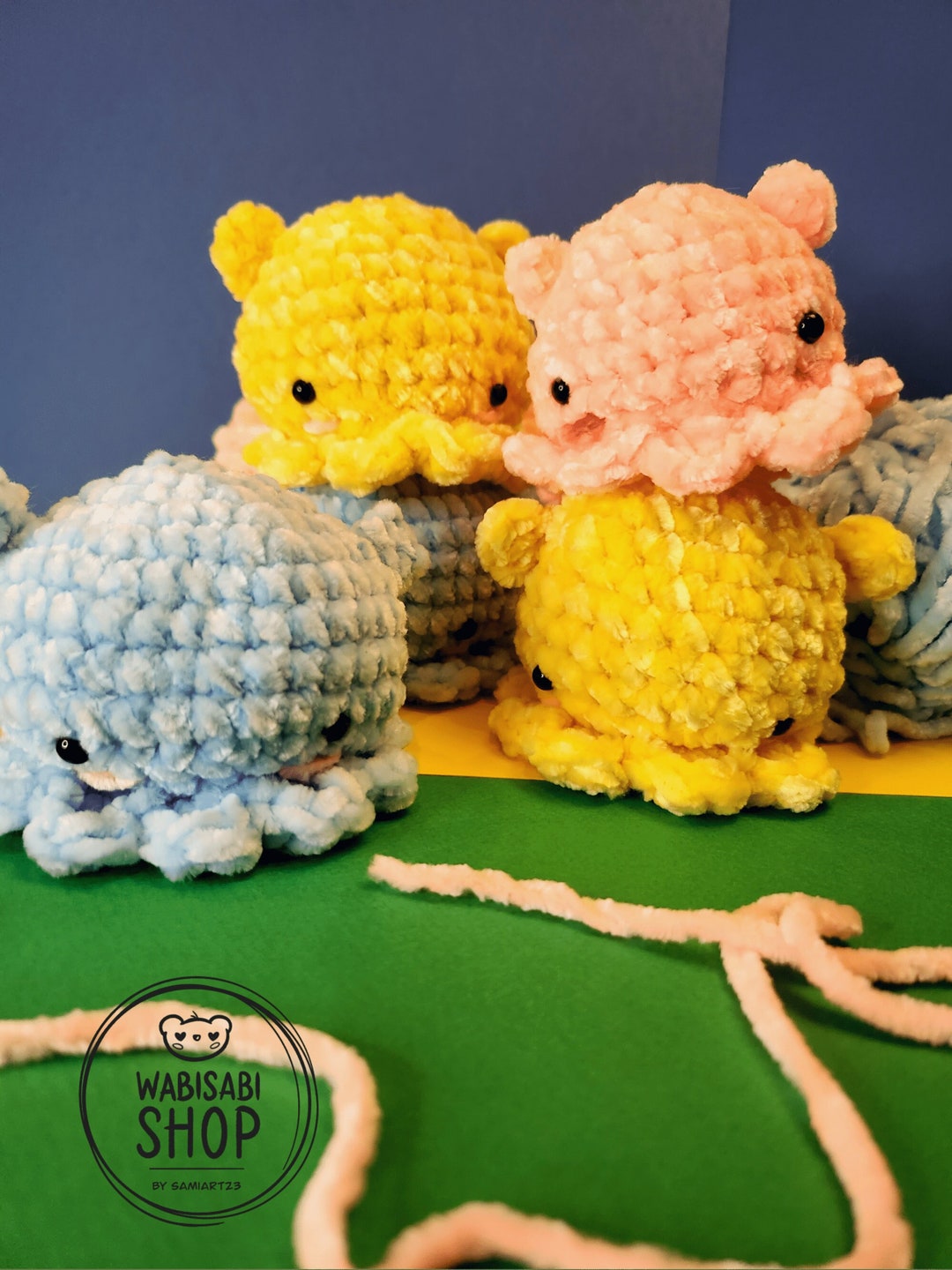 Handmade Fluffy Amigurumi Kawaii Octopuses. Wabisabi Samiart23 Shop ...