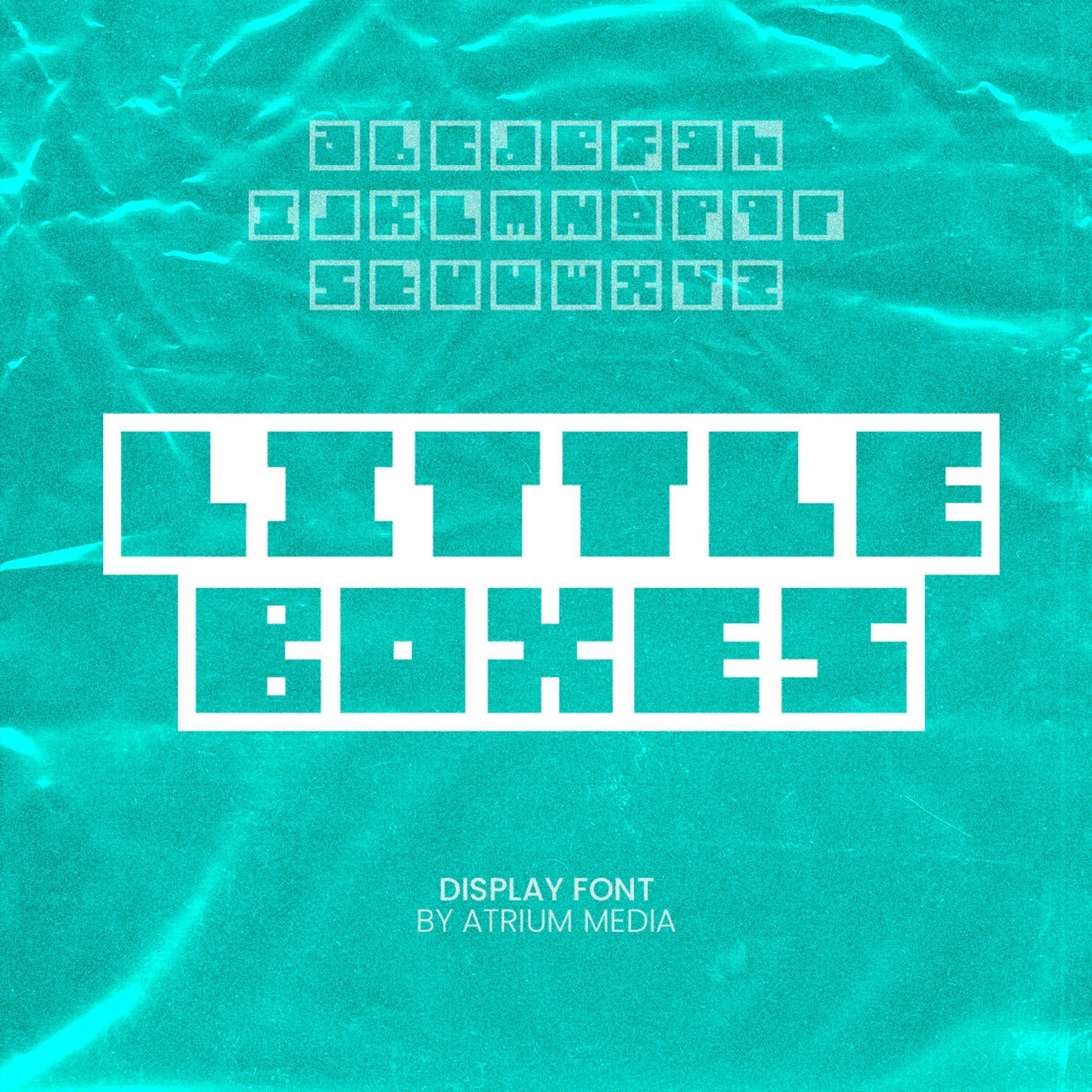 Little Boxes Display Font - Retro Boxy Typeface Font, Pixel Style Brand ...