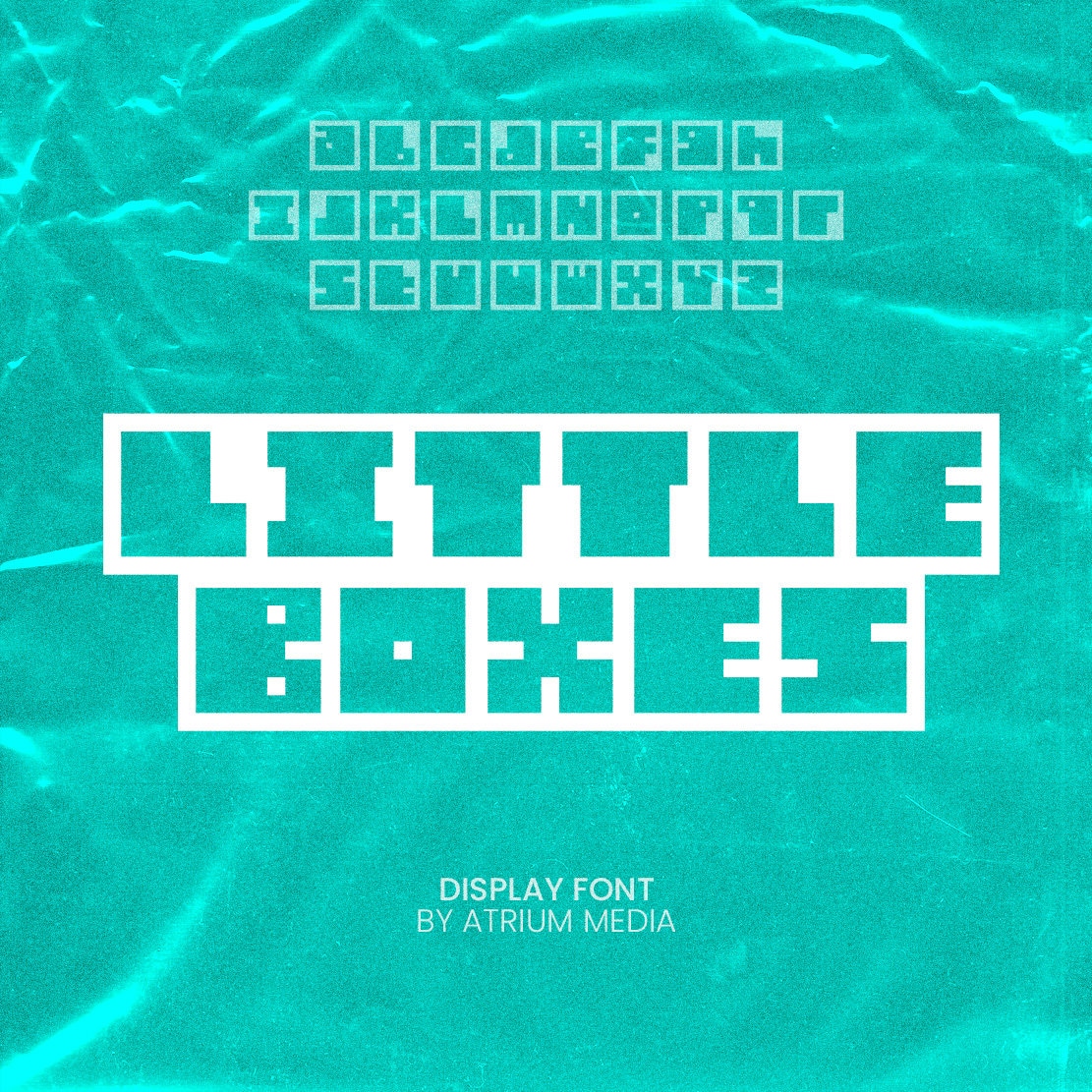 Little Boxes Display Font - Retro Boxy Typeface Font, Pixel Style Brand ...