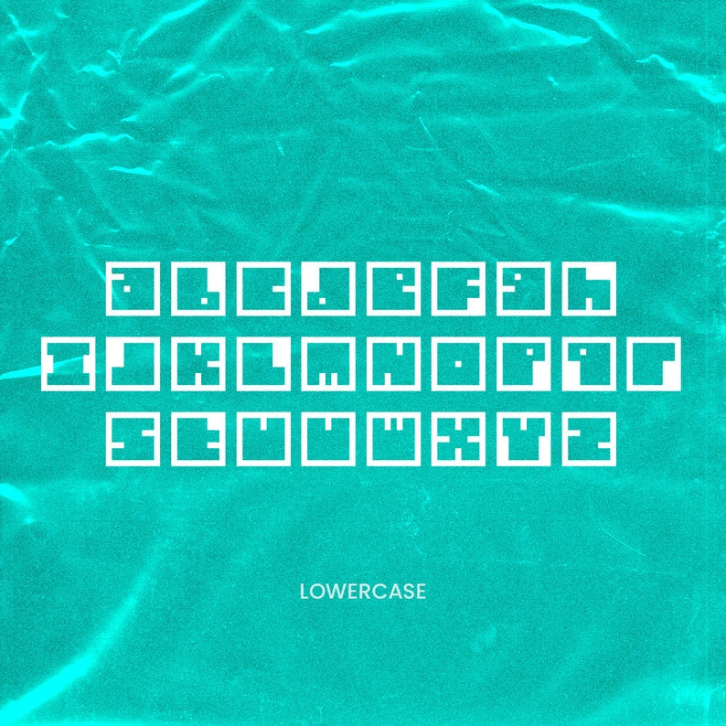 Little Boxes Display Font - Retro Boxy Typeface Font, Pixel Style Brand ...