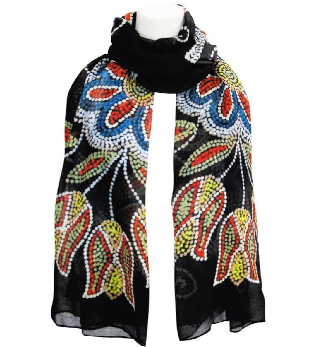Indigenous Scarf | Silver Threads | First Nations Artist | Native ...