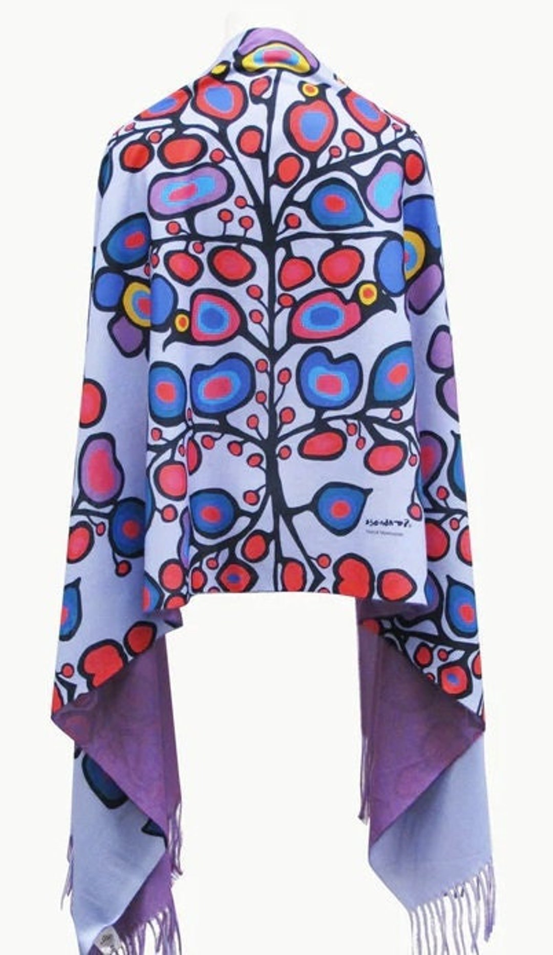 Indigenous Woodland Floral Shawl | First Nations Artist | Native Art ...