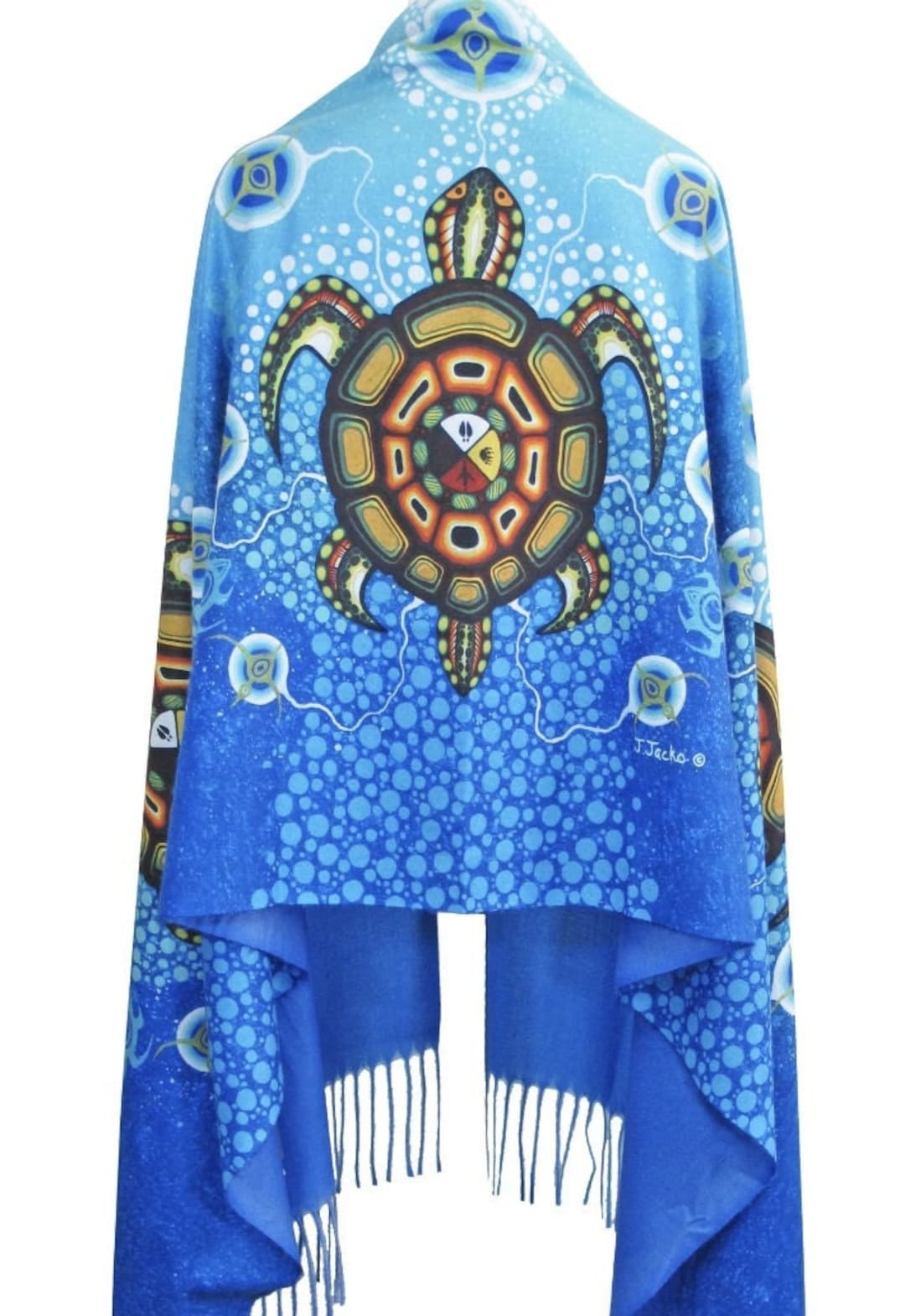 Indigenous Medicine Turtle Shawl | First Nations Artist | Native Canada ...