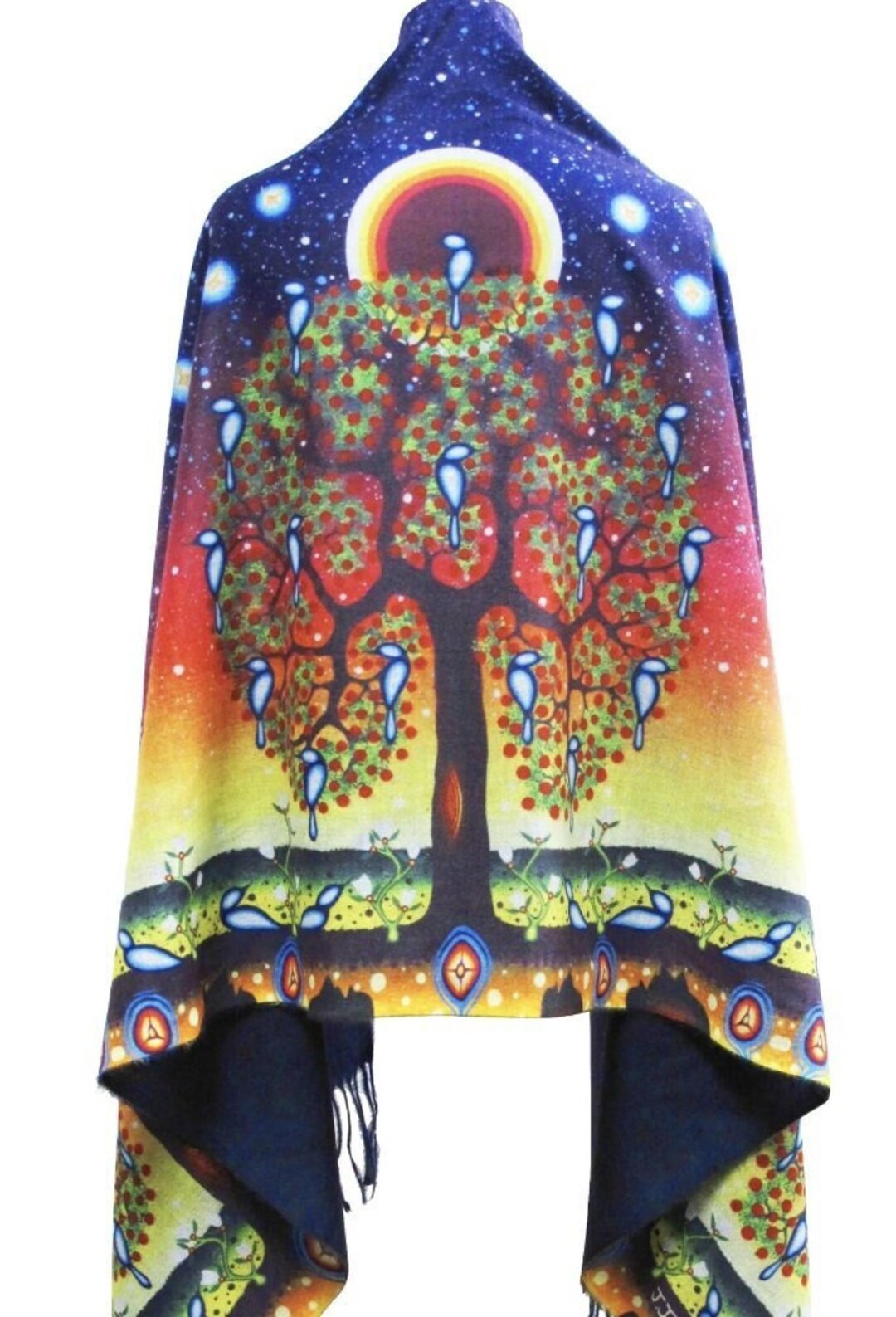 Indigenous Owned Tree of Life Shawl First Nations Artist Native Canada ...