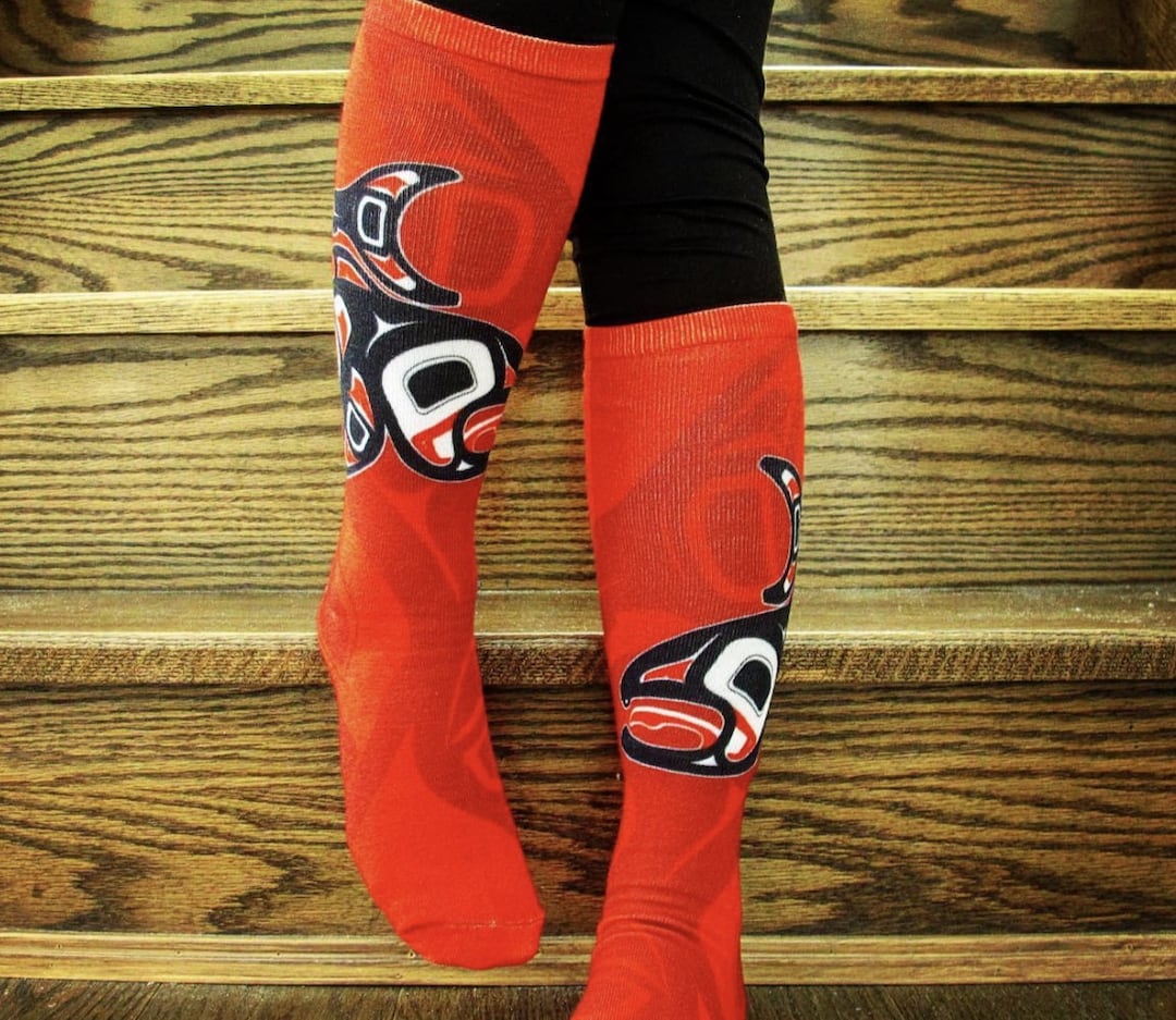 Socks | Indigenous Salmon Design | Canadian Native Artist | First ...