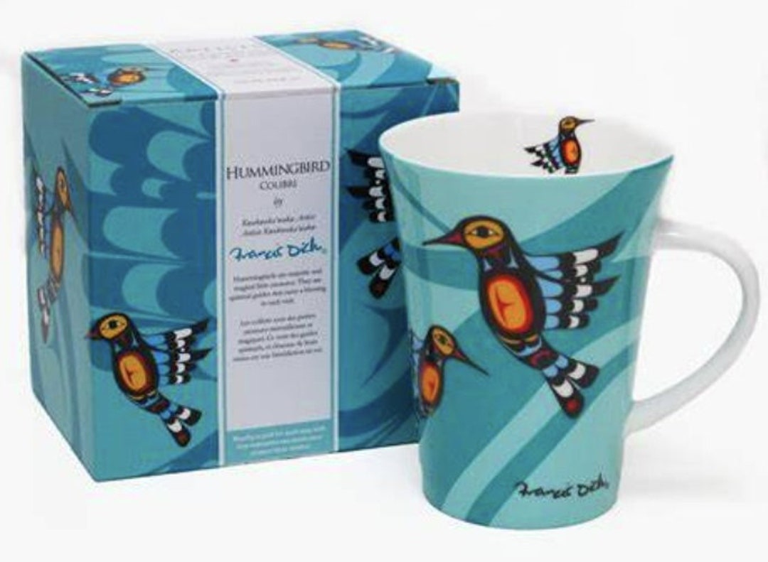 Coffee Mug Tea Cup Indigenous Hummingbirds Design First Nations Artist ...