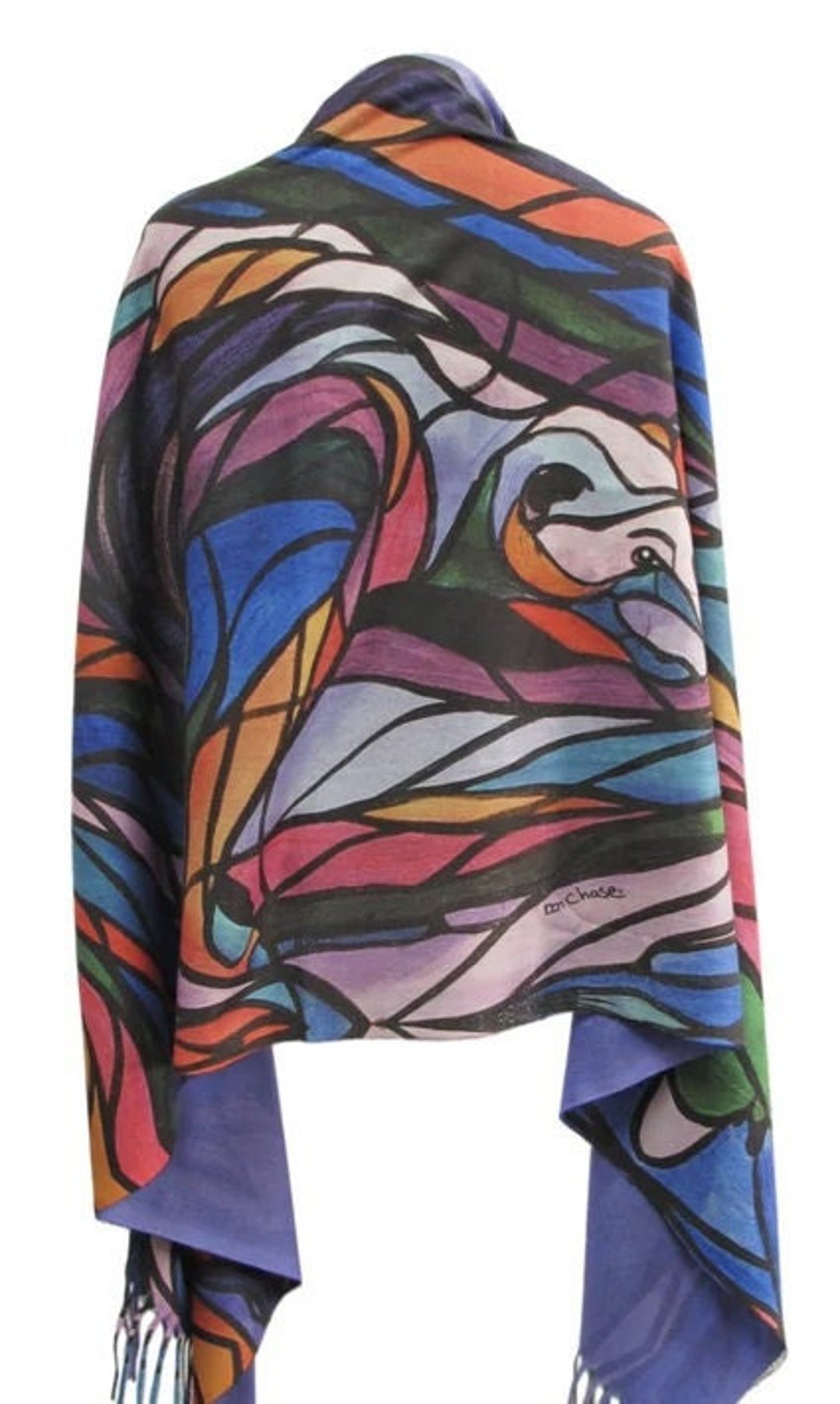 Eco Shawl | Indigenous Art | Salmon Hunter | First Nations Artist ...