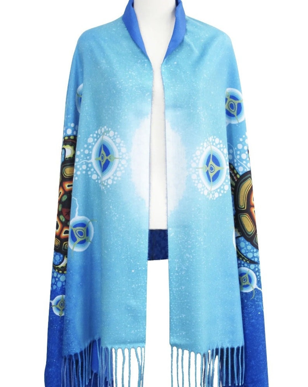 Shawl | Indigenous Medicine Turtle Design | First Nations Artist ...