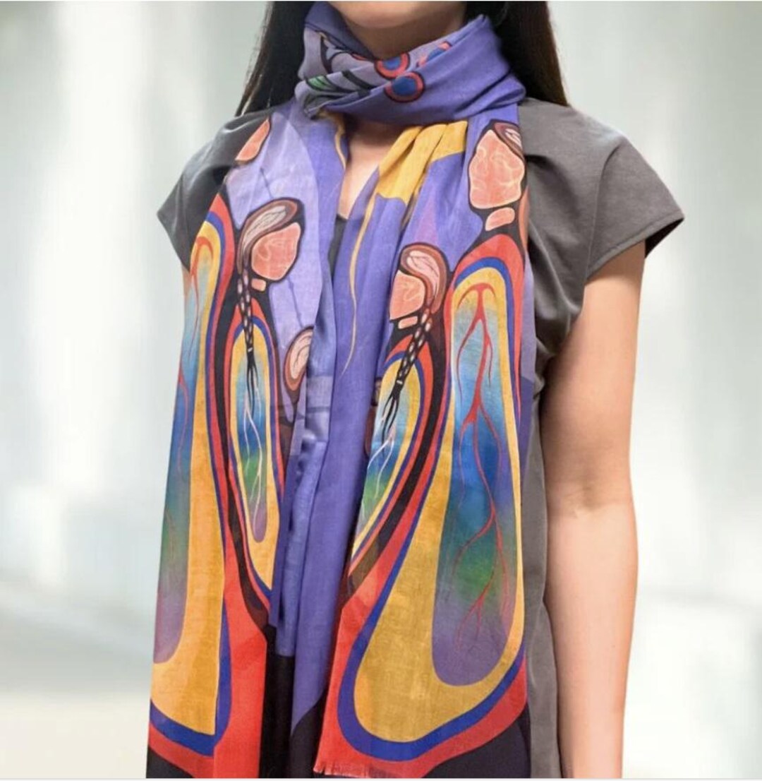 Eco Scarf | Indigenous Gifts From the Creator Design | Canadian Native ...