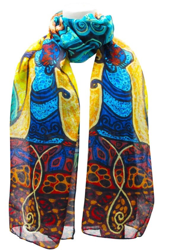 Scarf Indigenous Art Strong Earth Woman First Nations Artist Stylish ...